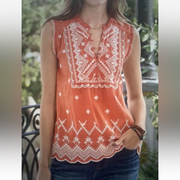 Sundance | Tops | Sundance Embroidered Sleeveless Boho Top | Poshmark